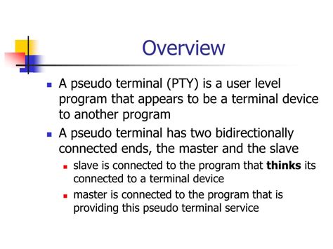 ppt pseudo terminals powerpoint presentation free download id 1805017