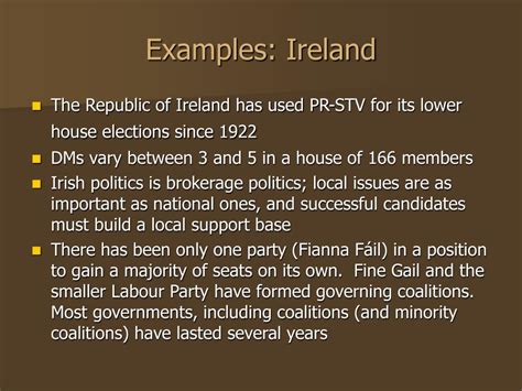 Ppt Proportional Representation By The Single Transferable Vote Pr Stv Powerpoint