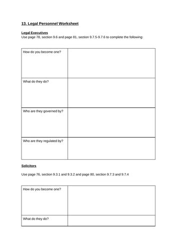 Ocr Law Legal Professionals And Careers Teaching Resources