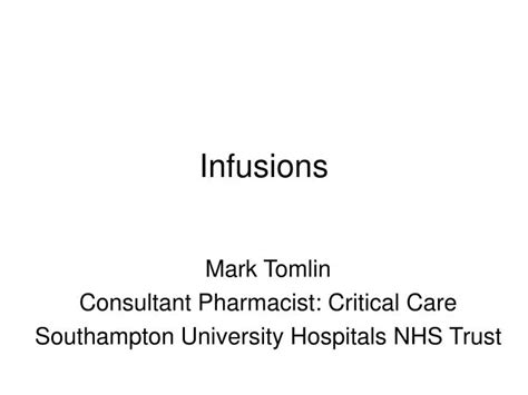 PPT IV Therapy Characteristics And Dosage Protocols For Healthcare Professionals PowerPoint