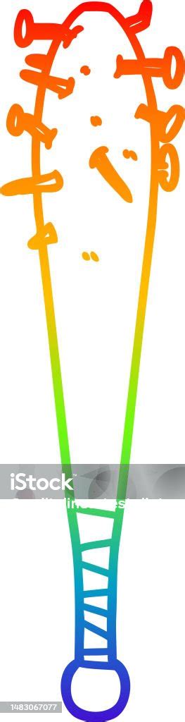 손톱이 있는 만화 박쥐의 무지개 그라데이션 선 그리기 0명에 대한 스톡 벡터 아트 및 기타 이미지 0명 귀여운 그라데이션 Istock