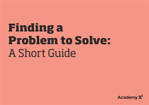 Uxfinding A Problem Statement Guidepdf
