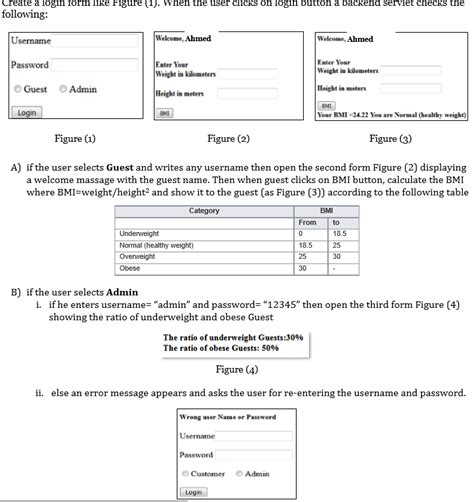 Create A Login Form Like Figure When The User Chegg Com