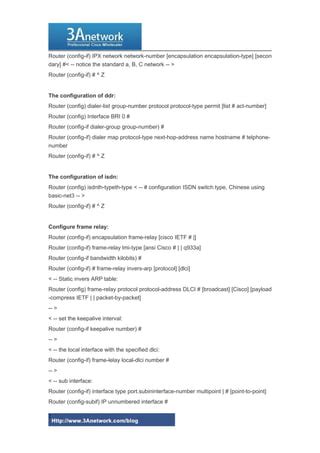 Cisco Router Command Configuration Overview DOC