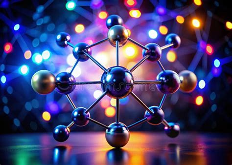 Fluorine Atom Model Silhouette Visualizing Electron Shells And Atomic Structure For Science