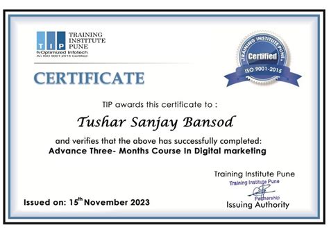 Tushar Bansod On Linkedin Im Happy To Share That I Have Completed My