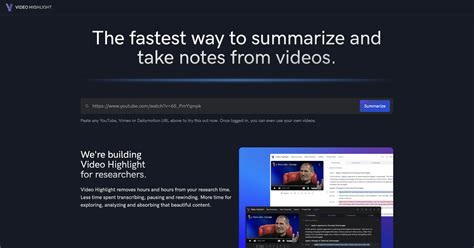 Video Highlight Ai Powered Summarization Transcription And Note Taking
