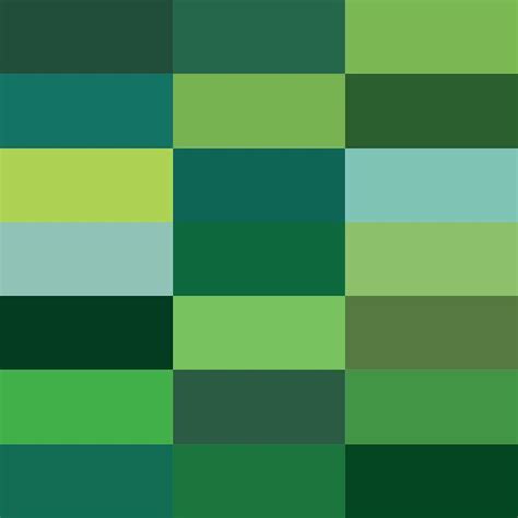 Trendy Shades Of Green Color Palette Collection 54687108 Vector Art At