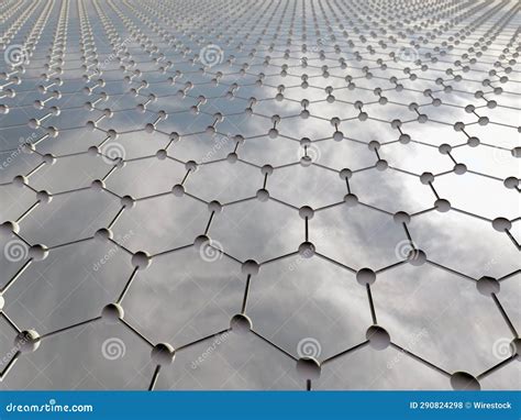 Render Of A Molecular Model Of A Graphene Sheet Stock Illustration Illustration Of Model