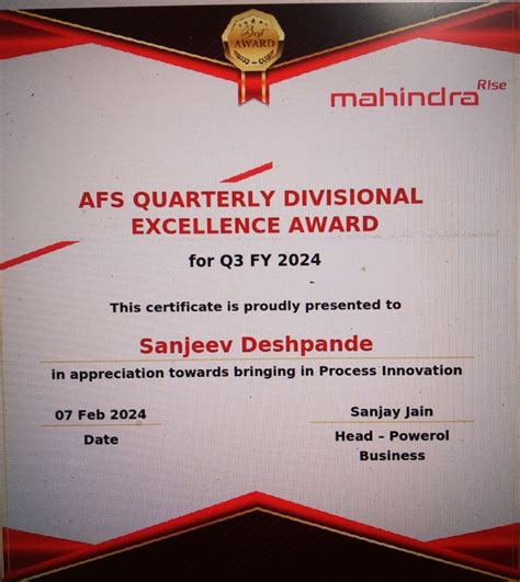 Sanjeev Deshpande On Linkedin Dedication And Hard Work Mirror Result☺