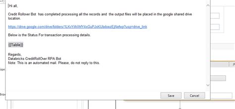 add headers of data table in html editor send email activity adding