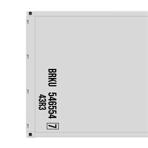 Custom Top Two Line Shipping Container Identification Bic Number Decal Truck Door Decals