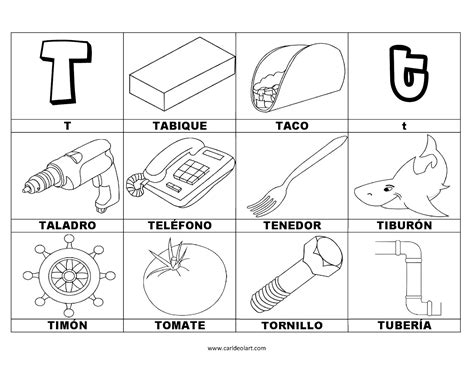 Palabras Con T Para Colorear Numero Para Imprimir Para Ni Os De The