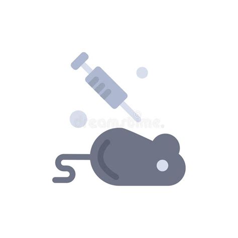 Experiment Laboratory Mouse Science Flat Color Icon Vector Icon Banner Template Stock Vector