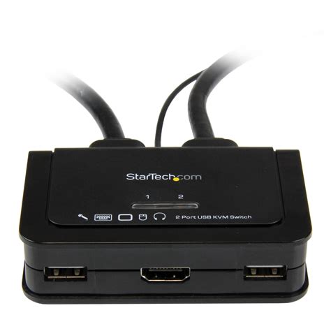 Startech Com 2 Port Usb Hdmi Cable Kvm Switch With Audio And Remote Switchusb Poweredcontrol