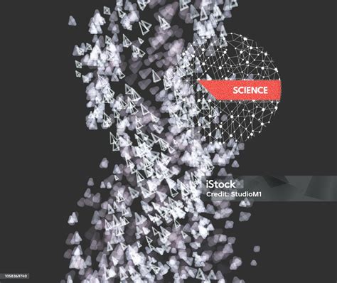 Array With Dynamic Emitted Particles Abstract Background Bokeh Effect Motion Vector Illustration