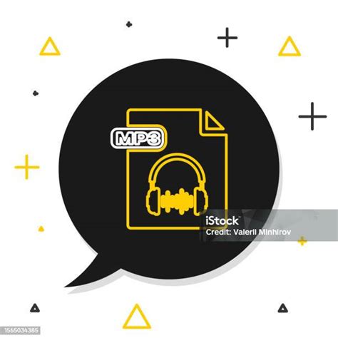 선 Mp3 파일 문서입니다 흰색 배경에서 격리된 Mp3 버튼 아이콘을 다운로드합니다 Mp3 음악 형식 기호입니다 Mp3 파일