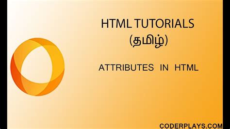 Html Attributes Tutorial In Tamil Youtube