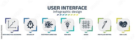 user interface infographic design template with data analytics