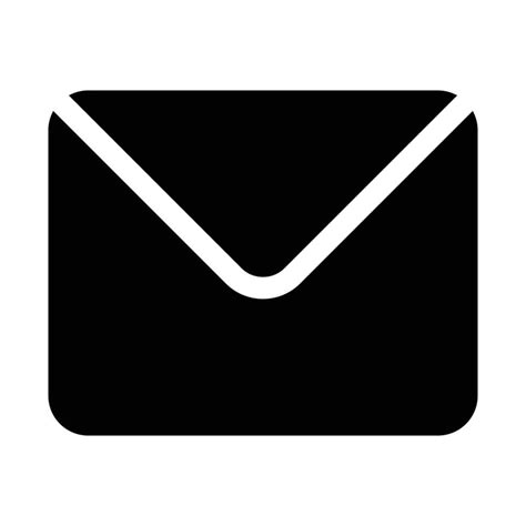 Trendy Email Icon Message Icon Mail Icon Inbox Sign Messaging Symbol Envelope Black And
