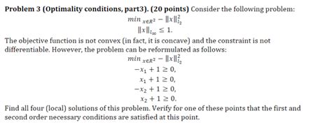 solved problem 3 optimality conditions part 3 20