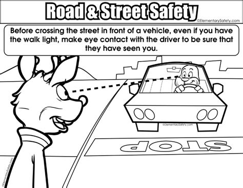Coloring Pages On Pedestrian Safety