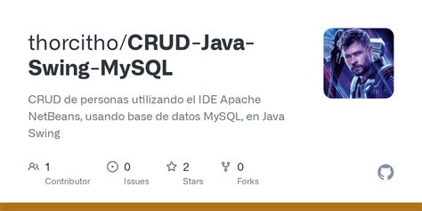 Github Thorcithocrud Java Swing Mysql Crud De Personas Utilizando