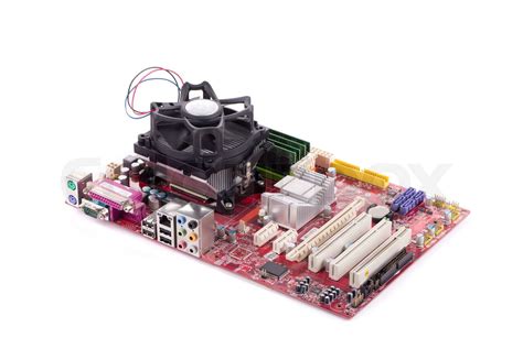 Top View Of Motherboard Stock Image Colourbox