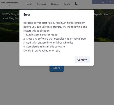 Error Backend Server Start Failed · Issue 366 · Derekhemsfs2020 Map Enhancement · Github