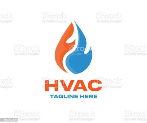 Hvac 에어컨 중앙 난방 설계 Hvac 아이콘입니다 난방 환기 및 에어컨 기호 벡터 디자인 및 그림 감기와 독감에 대한 스톡