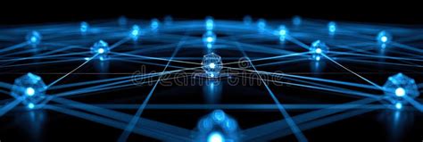 Blue Abstract Background Featuring Intersecting Lines And Dots Stock Illustration Illustration