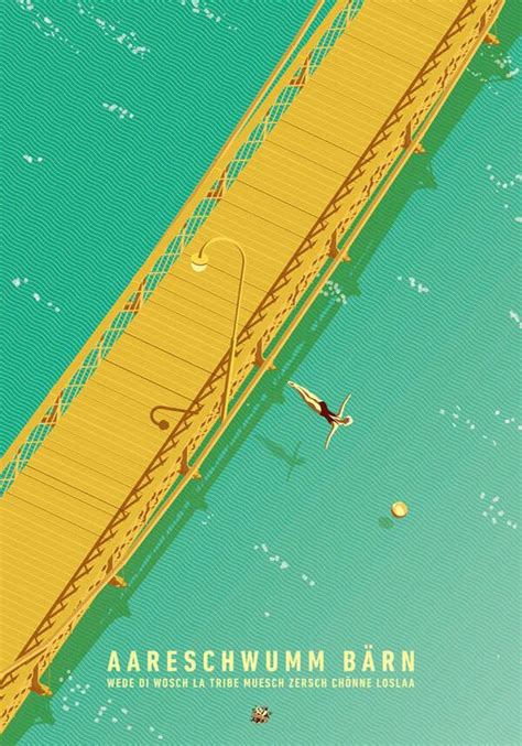 Plakat Aareschwimmen Bern F4 Weltformat Originalverpackt Neu Und Originalverpackt In Bern