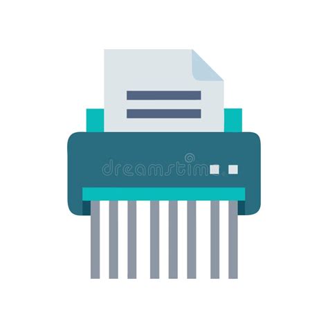 Document Shredder Icon For Privacy Stock Vector Illustration Of
