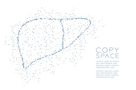 간 모양 추상적인 기하학적 다각형 사각형 상자와 삼각형 패턴 의료 과학 기관 개념 디자인 블루 컬러 그림 복사 공간 흰색 배경에