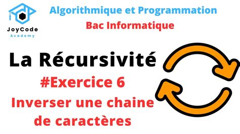 Bac Informatique La Récursivité Exercice 6 Inverser Une Chaine