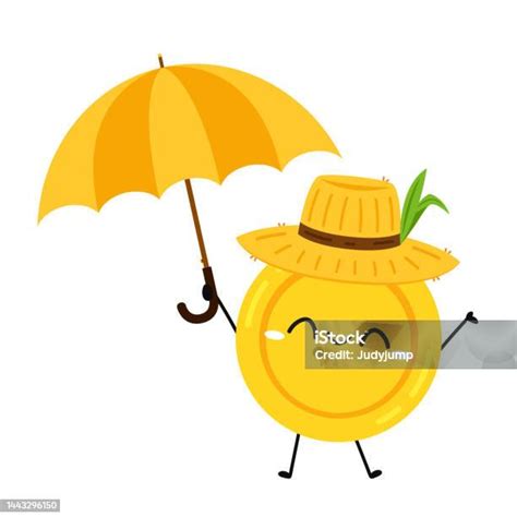 동전과 캐릭터 디자인 기쁜 동전 벽지 동전과 우산 벡터입니다 감정에 대한 스톡 벡터 아트 및 기타 이미지 감정 강둑 경제 Istock