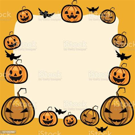 재미 있은 호박 할로윈 배경 인사말 카드 파티와 판매 가을 휴가 일러스트레이션 이미지 10월에 대한 스톡 벡터 아트 및 기타 이미지 10월 가을 거미 Istock