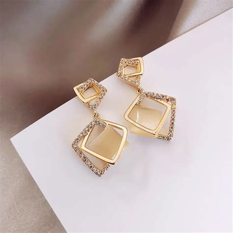 The Three Square Earrings Stylish Looks