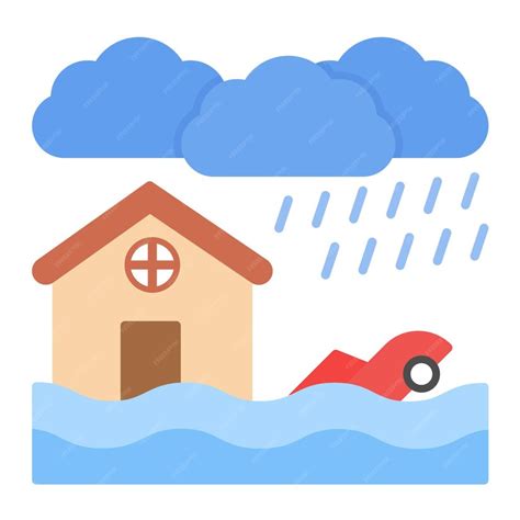 Premium Vector Flood Vector Illustration Style