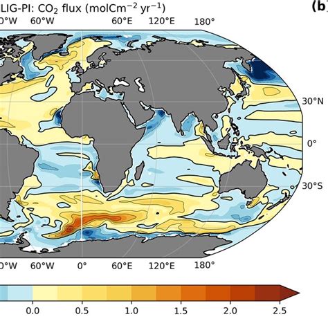 Figure A2 A Annual Mean Air Sea Co 2 Flux Mol C M −2 Yr −1 For Download Scientific