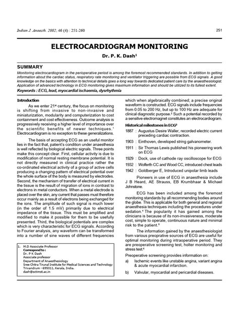 Electrocardiogram Monitoring 2 Pdf
