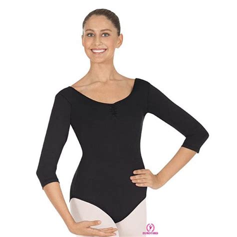 Eurotard Pinch Front And Back 3 4 Sleeve Leotard