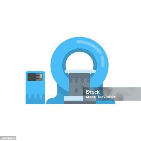 Mri 진단 기계 핵 자기 공명 단층 촬영 장비 벡터 일러스트 레이 션 영상 건강 진단에 대한 스톡 벡터 아트 및 기타 이미지