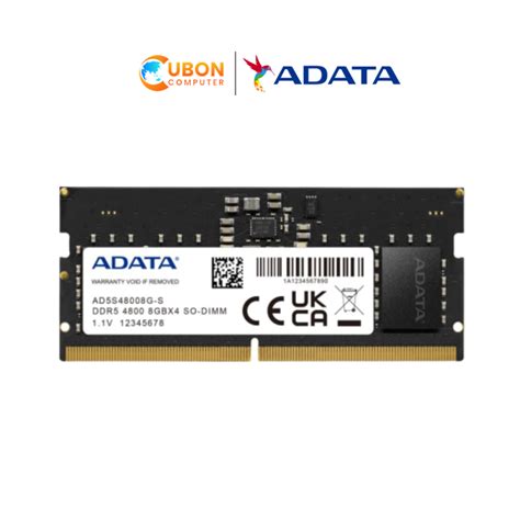 แรมโน๊ตบุค Adata Ram Notebook 8 16 Gb Ddr5 4800mhz Th