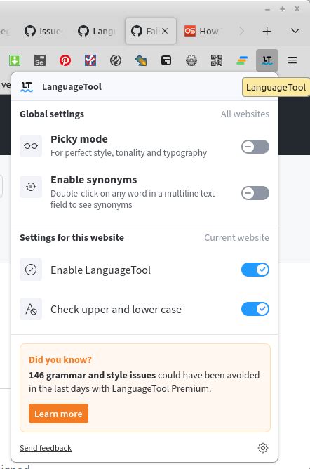 Fails To Work On Devto · Issue 6314 · Languagetool Orglanguagetool · Github