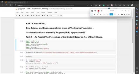 Kartik Aggarwal On Linkedin Task1 Thesparksfoundation Gripoctober22 Gripoct22 Machinelearning