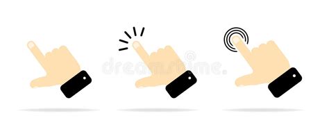 hand pointer icon finger click pointer click cursor arrow icon