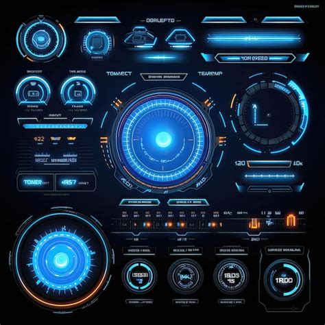 Premium Photo Ui Hud Elements Ai Generated Panel Display Element