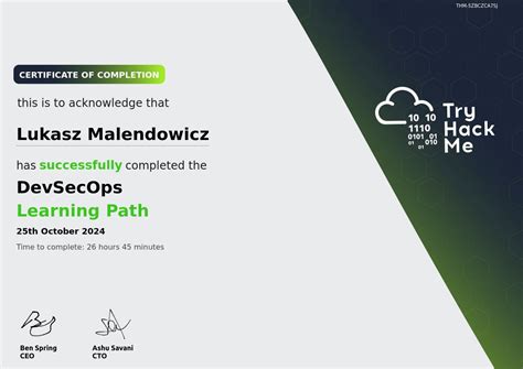 Devsecops Tryhackme Cybersecurity Ci Cloudsecurity Iac Lukasz M
