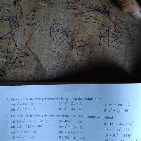 Factorise The Following Expressions By Splitting The Middle Term A A 2